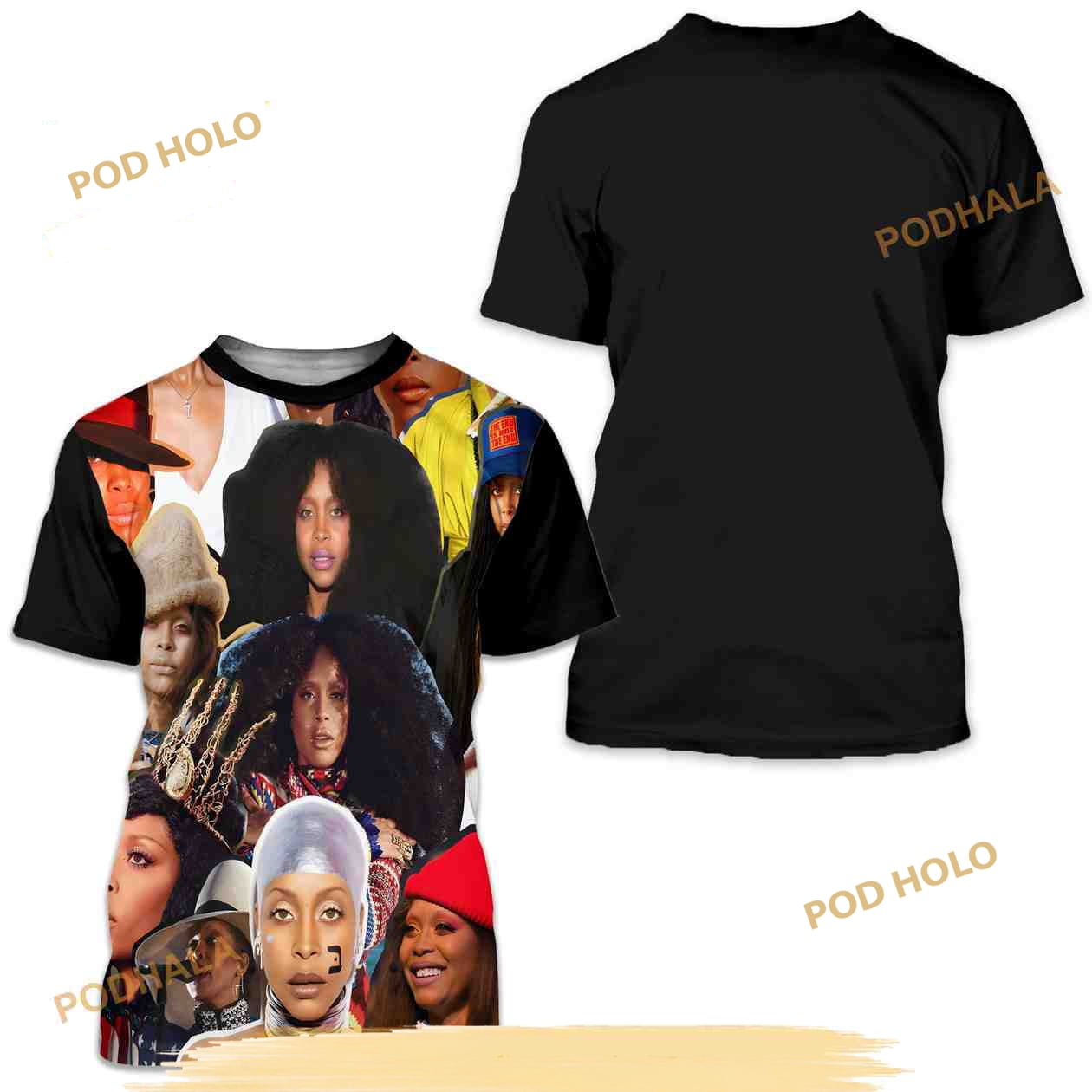 Erykah Badu Collage 3D Shirt - Walmart.com