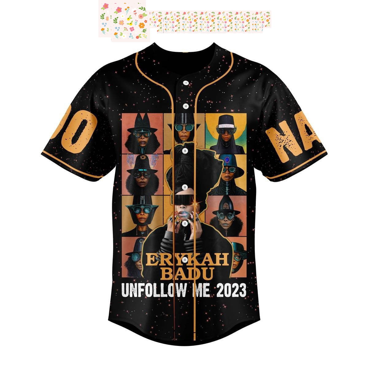 Erykah Badu Unfollow Me 2023 Tour Personalized Baseball Jersey ...