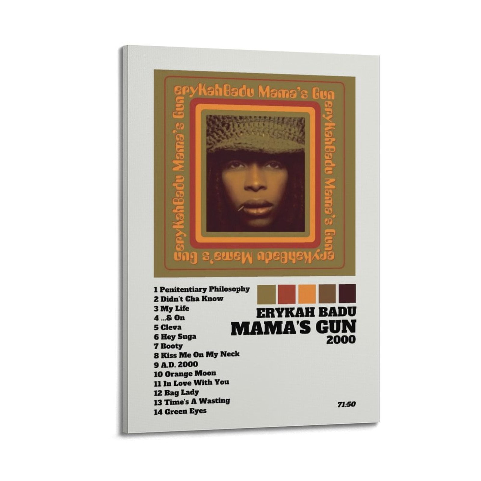 Erykah Badu1 Poster Wall Art Canvas Aesthetic Music And Movies ...
