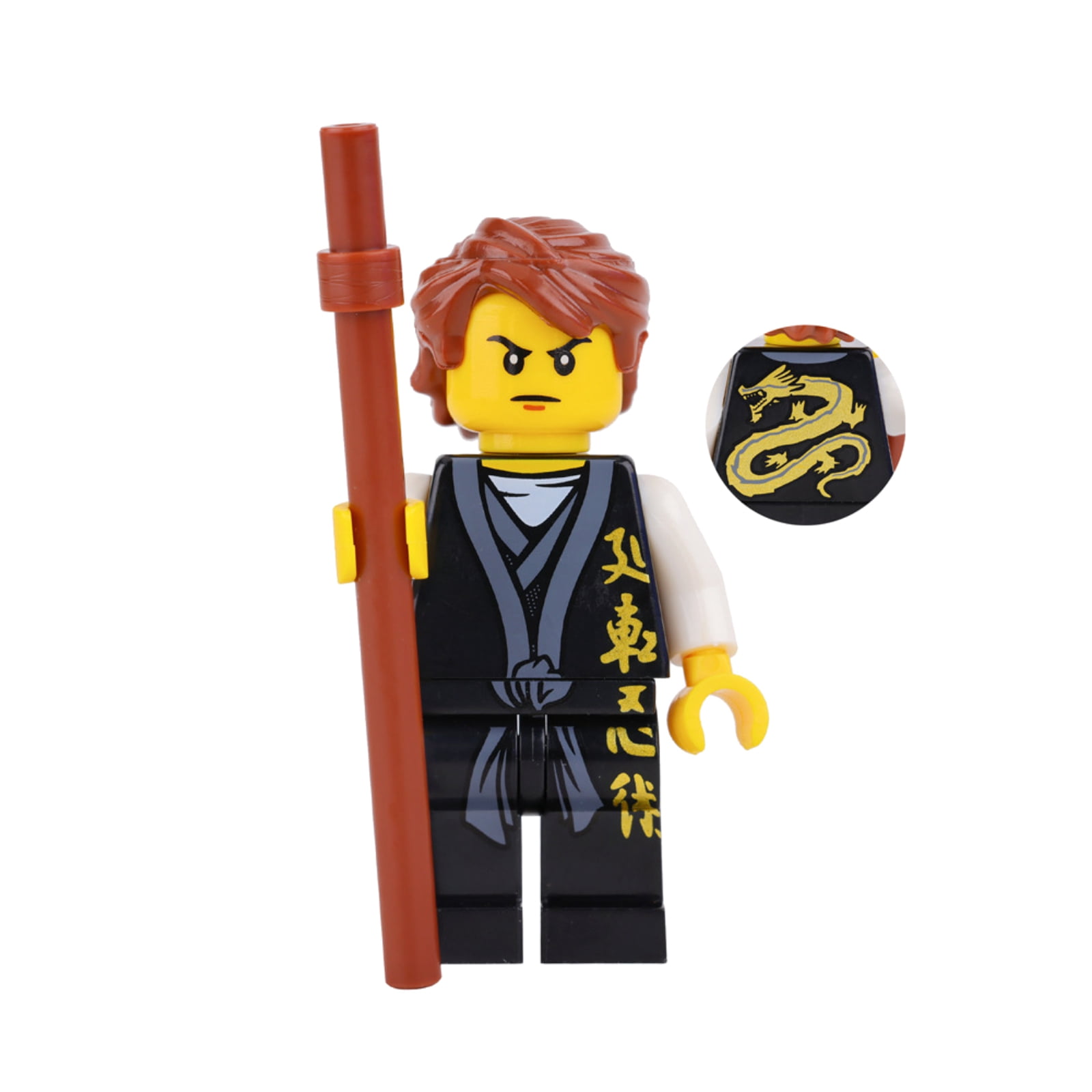 Eryofdh Minifigure - Ninja Figurine Battle with Head Neckerchief/Wooden ...