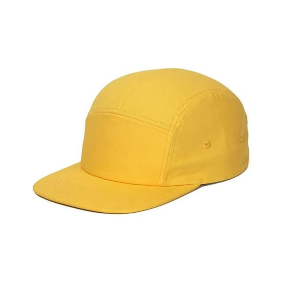 Eryueer 5 Panels Baseball Cap Classic Flat Bill Hat Cotton Short Flat ...