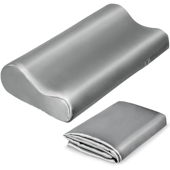 Eryueer Luxurious Satin Pillowcase for Contour Memory Foam Pillows ...
