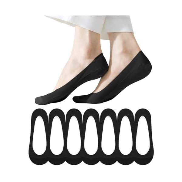 Eryueer No Show Socks with Invisible Sling Back Womens, 6 Pairs Low Cut ...
