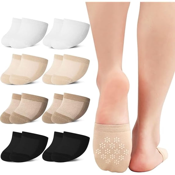 Eryueer Women's Toe Socks for Mules Half Socks Toe Topper Covers No ...