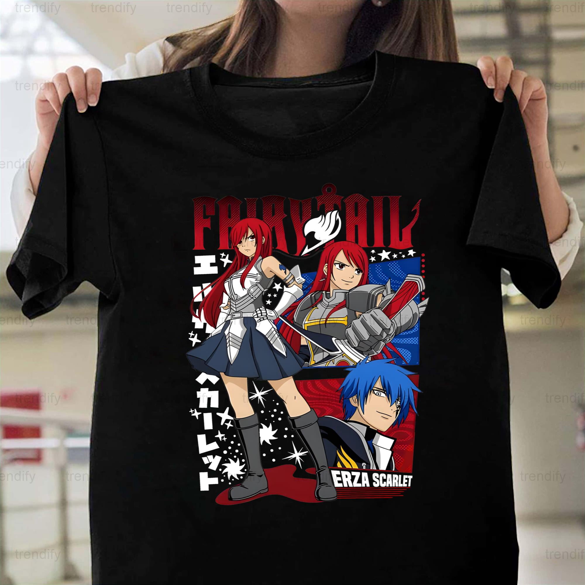 Erza Scarlet & The Fairy Tail Guild Anime Manga Fan Graphic Design T ...