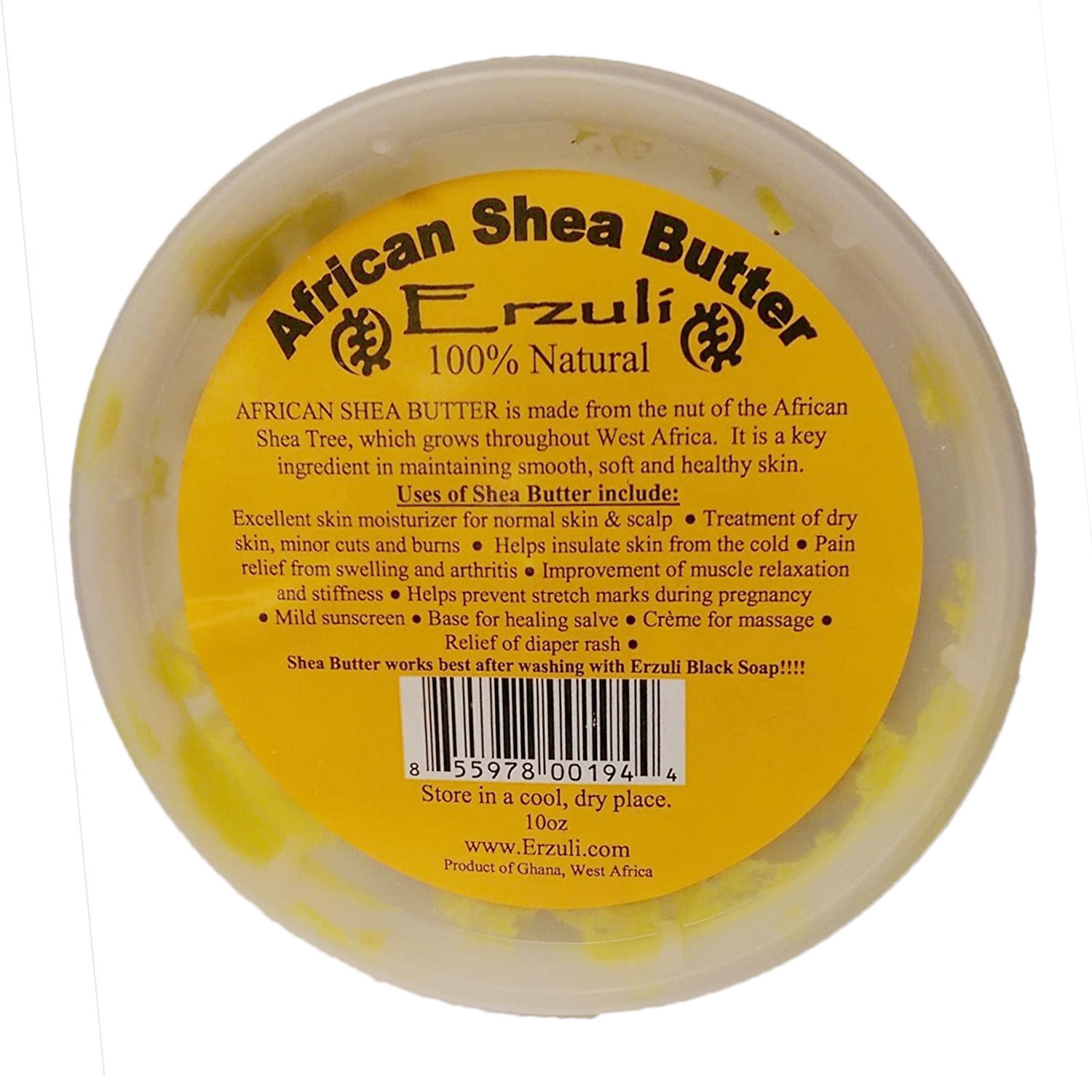 Erzuli African 100% Shea Butter Chunky 10oz,Pack of 6 - Walmart.com