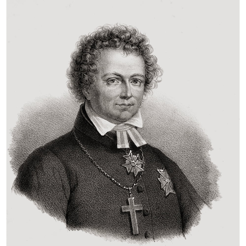 Esaias Tegner 1782-1846. Swedish Poet. 19Th Century Lithograph By Em ...