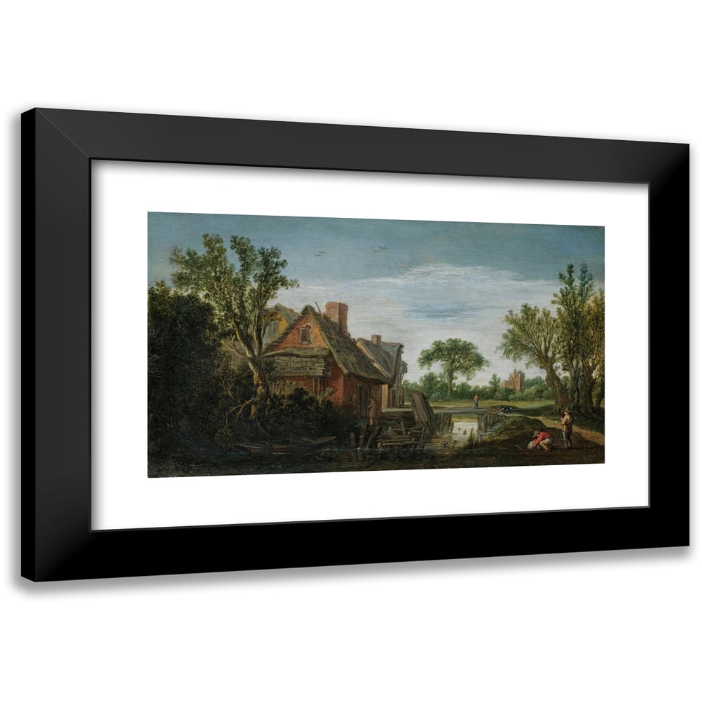Esaias van de Velde 24x16 Black Modern Framed Museum Art Print Titled ...