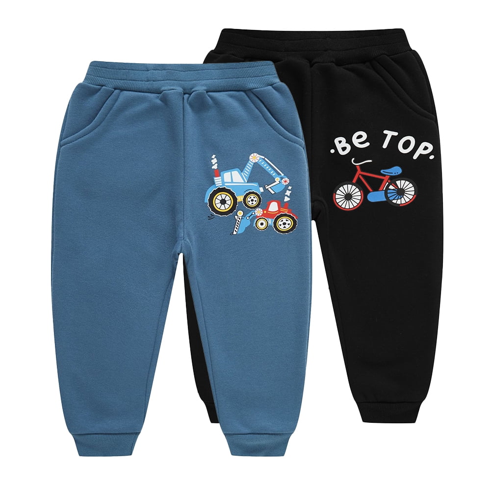 Esaierr 1-10 Years Boys Fleece Lined Sweatpants for Kids Toddler,Solid ...