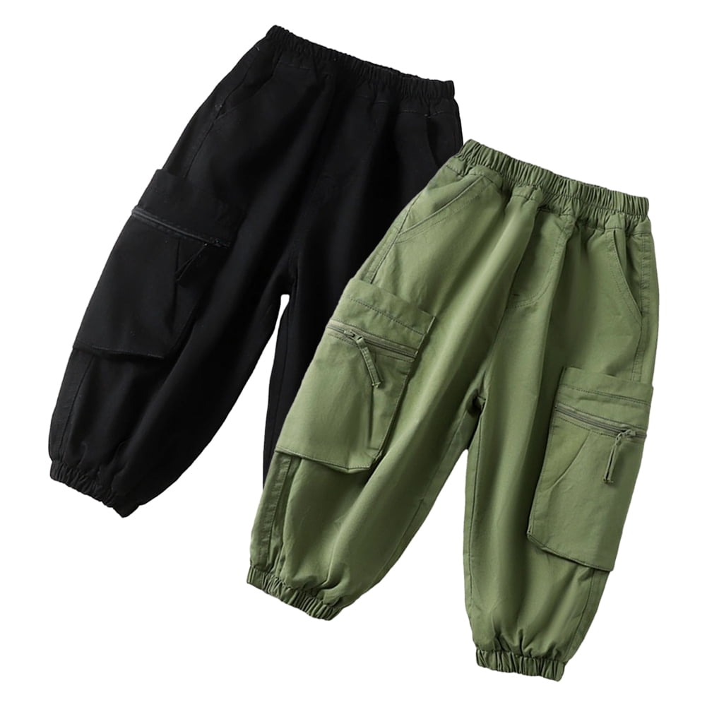 Esaierr 1-10T Boys Cargo Pants for Kids Toddler Winter Warm Elastic ...