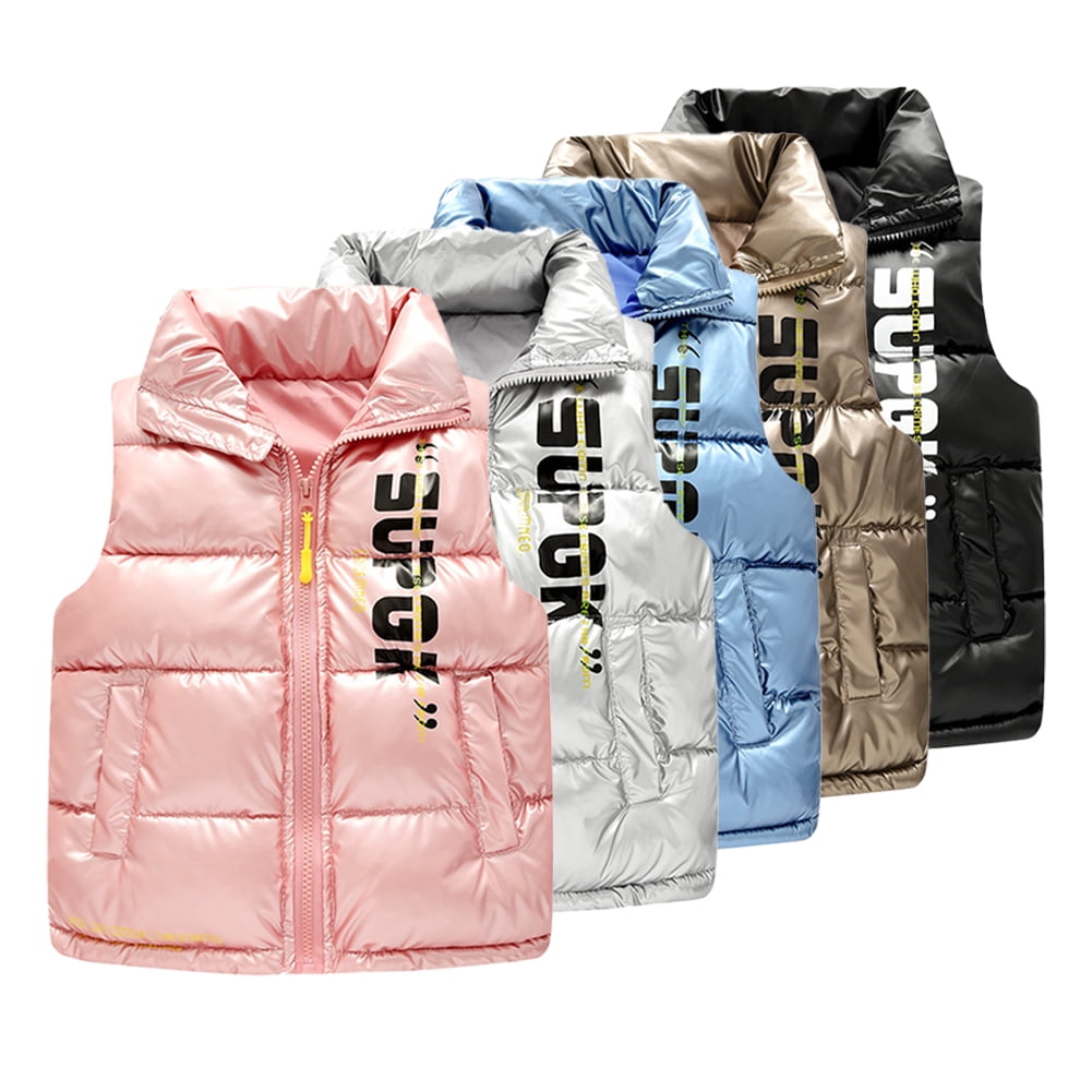 Esaierr 2-10Y Boys Girls Down Vest Coat Winter Puffer Vest for Kids ...
