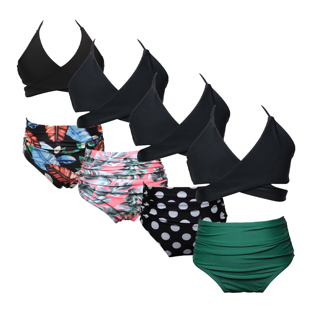 Esaierr 2-12Y Toddler Girls Swimwear Leisure Printing Halter Swimsuit ...