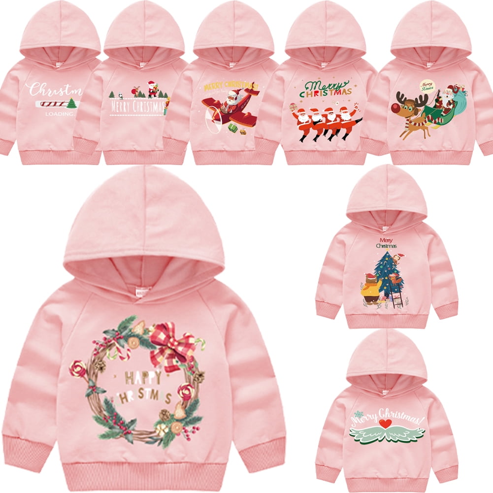 Esaierr Kids Boys Girls Christmas Sweatshirt Hoodie for Toddler ...