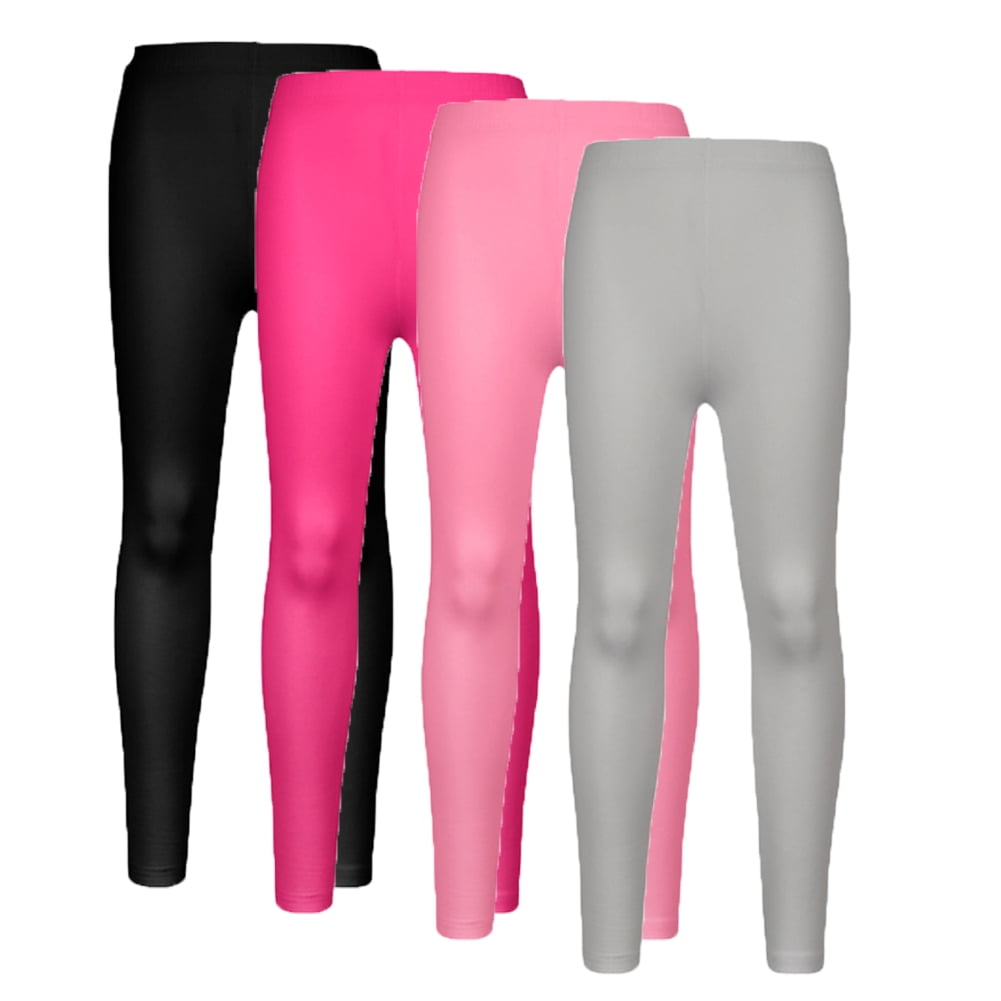 Esaierr 3-10Y Kids Baby Solid Color Leggings for Girls Stretch Bottoms ...