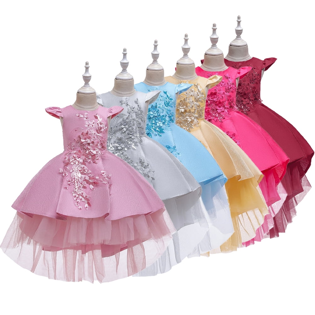 Esaierr 3-12Y Kids Toddler Girls Princess Dresses Wedding Dress Kids ...