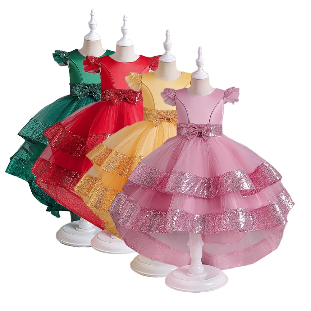 Esaierr 4-12Y Girls Flower Princess Dress for Kids Princess Dress ...