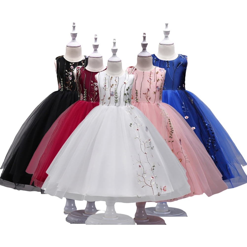 Esaierr 4-15Y Kids Dresses for Girls Tulle Dress Princess Dress Little ...