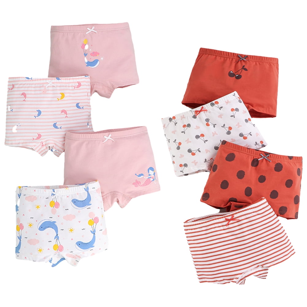 Esaierr 4PCS 2-12 Years Old Girls Boxer Briefs Shorts,Toddler Kids ...