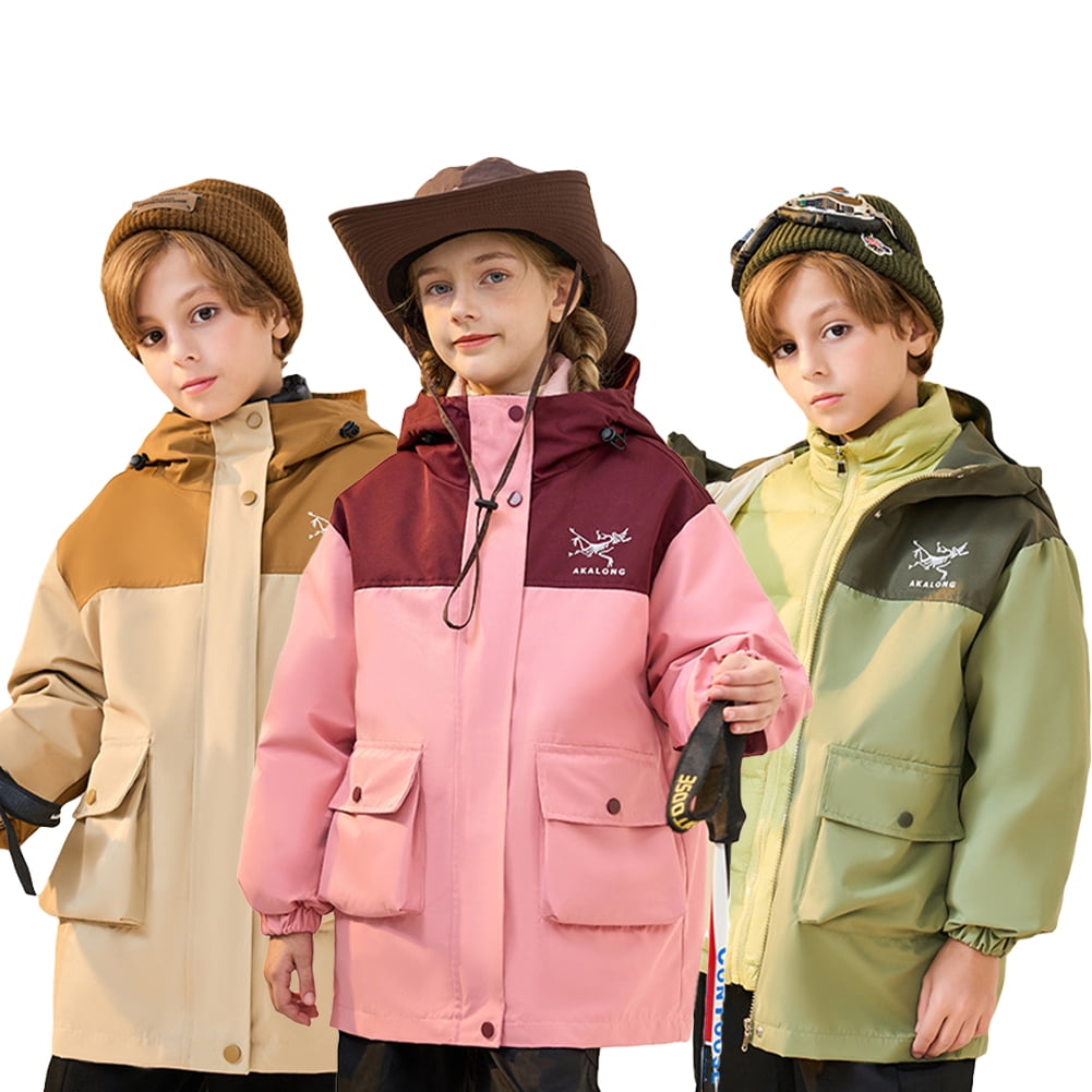 Esaierr 5-15Y Boys Girls Winter down Jacket for Kids 3-in-1 Hoods Puffer Coats Teenagers ...