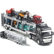 Die-Cast Transport Truck & Small Car Toys, 3 in 1 Vehicle Carrier & 61 ...