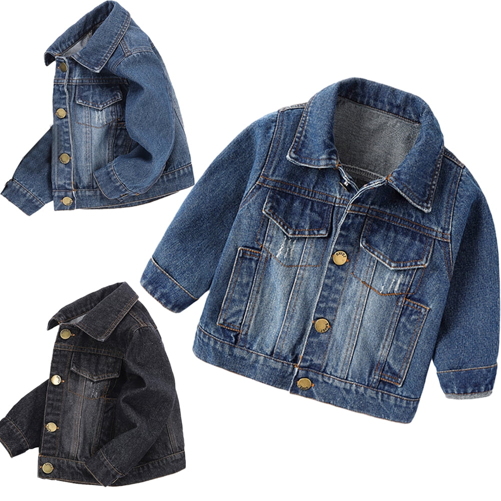 Esaierr 9M-5Y Toddler Baby Denim Jacket for Boy Girls Multi Pockets ...