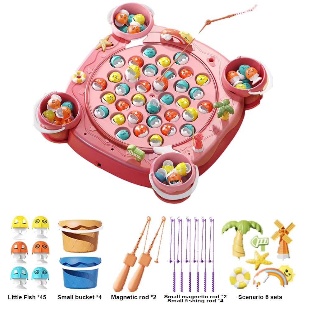 Esaierr Baby Electric Fishing Game Toys Playset Kids Spinning 360 ...
