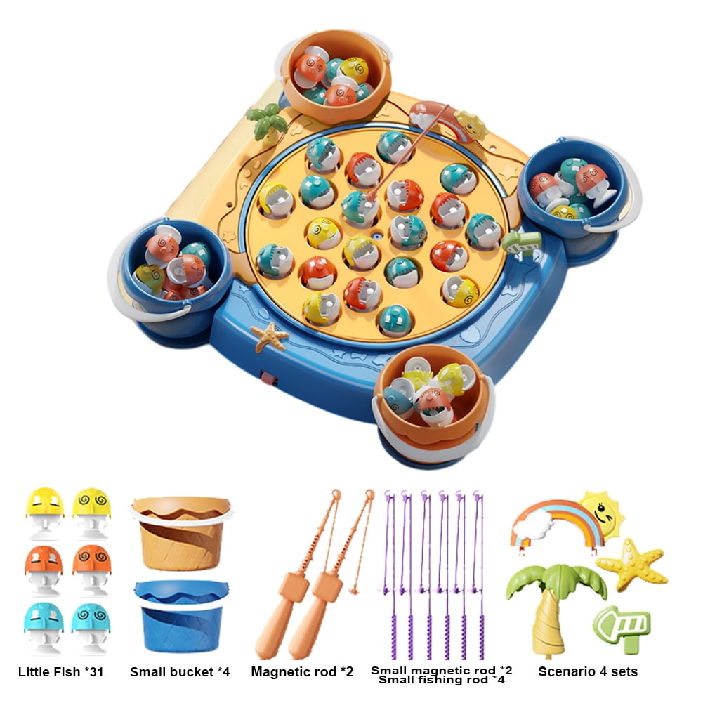 Esaierr Baby Electric Fishing Game Toys Playset Kids Spinning 360 ...