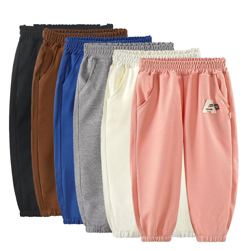 Esaierr Baby Kids Baby Boy Girl Cotton Sweatpants Elastic Basic Jogger ...