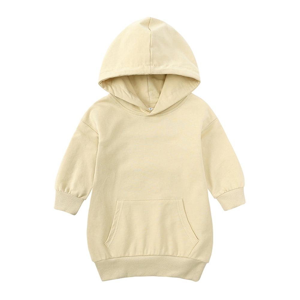 Esaierr Baby Kids Girls Hooded Sweatshirt Dress for 1-5 Years,Long ...