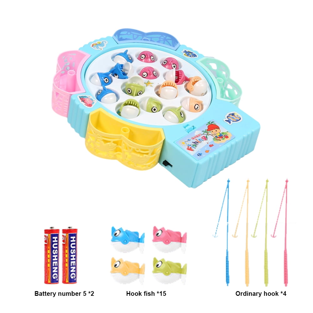 Esaierr Baby Toddler Fishing Game Playset Kids Electric Fishing Toy ...
