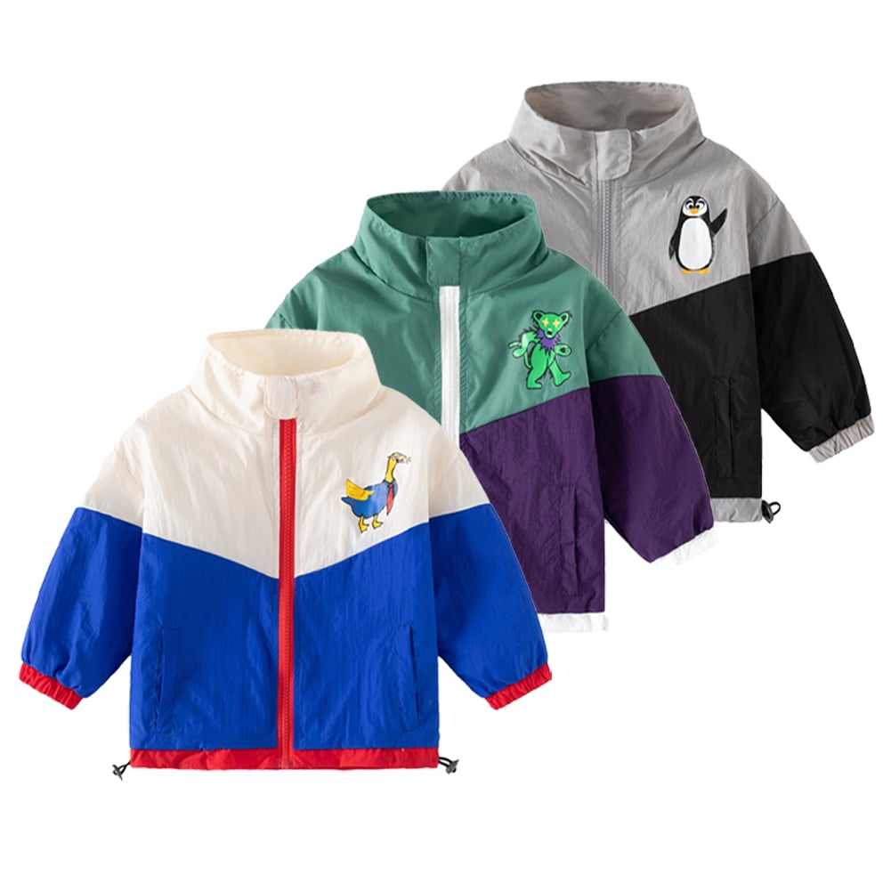 Esaierr Boys Colour Blocking Summer Jacket for Toddler Kids Summer ...