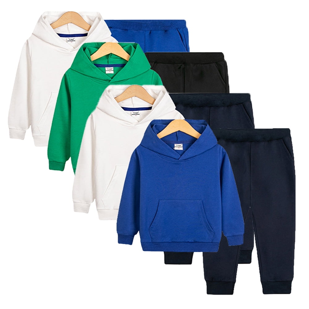 Esaierr Boys Girls 2Pcs Sweatshirt Sweatpants Set for Kids Toddler ...