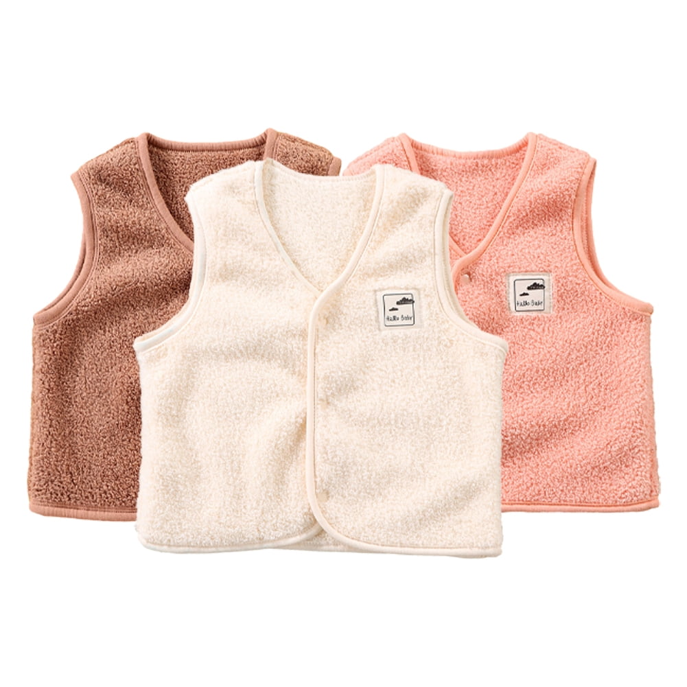 Esaierr Boys Girls Fleece Vest Coats for Kids Baby Fall Winter ...