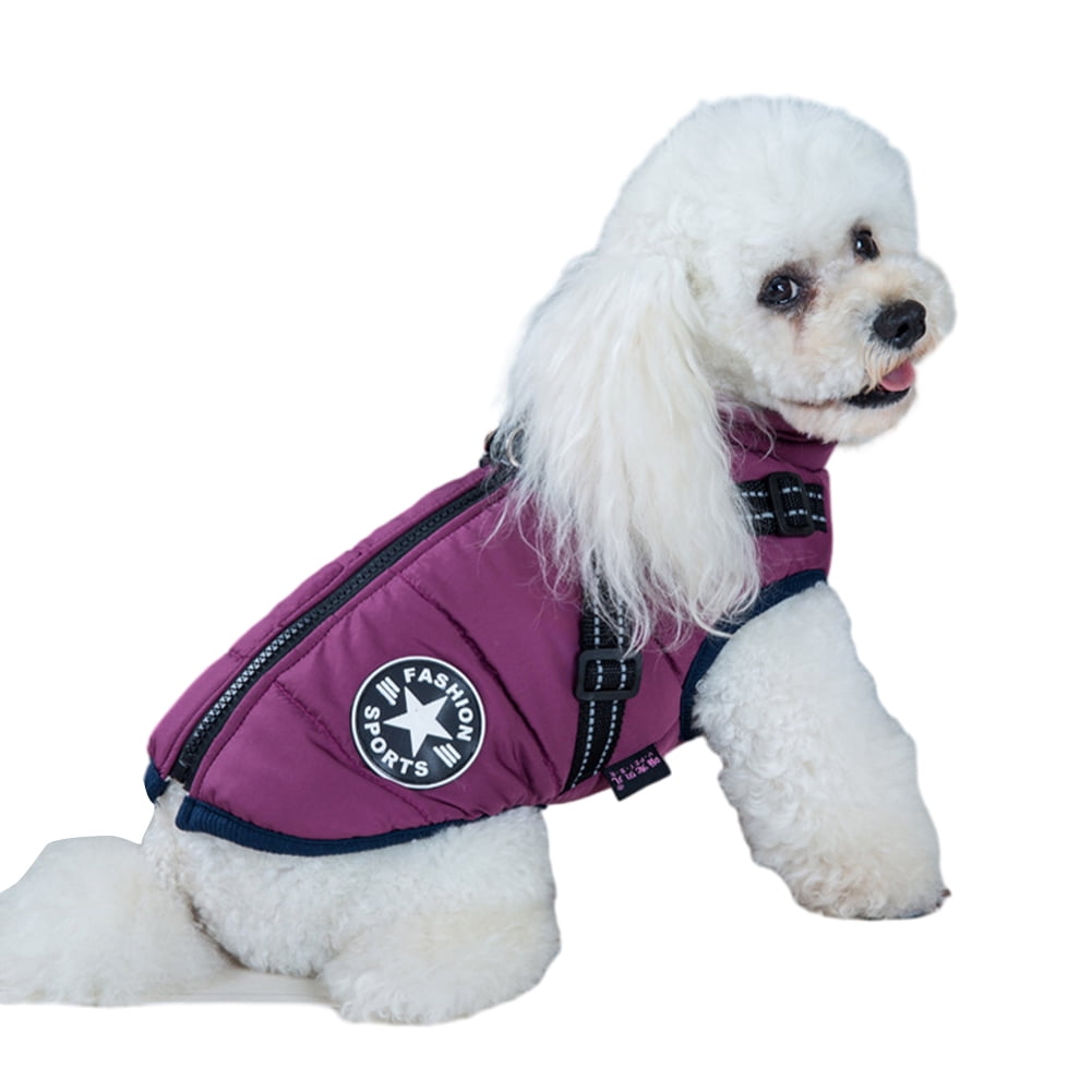 Esaierr Dog Jackets with Adjustable Harness Waterproof Cotton Costume ...