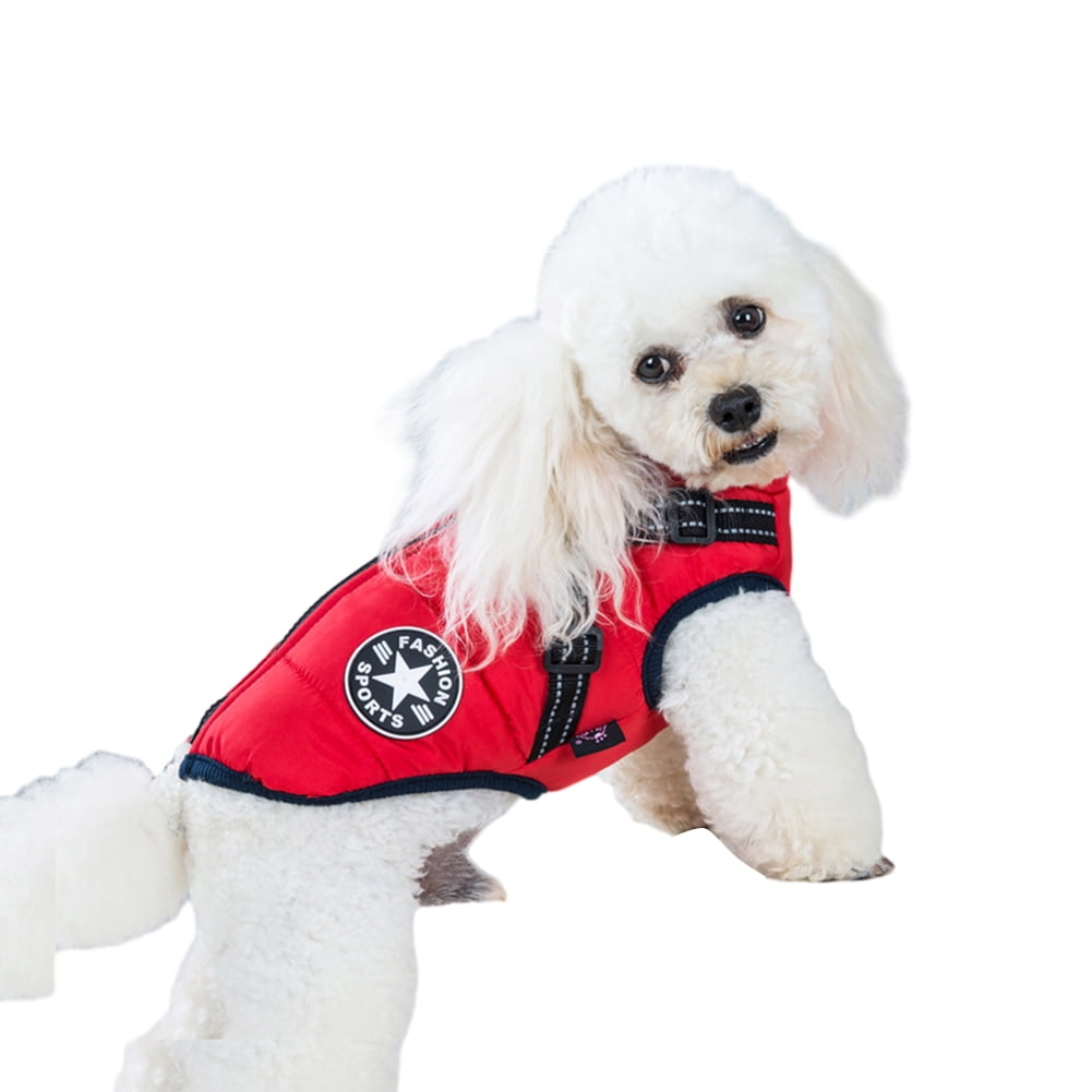 Esaierr Dog Jackets with Adjustable Harness Waterproof Cotton Costume ...