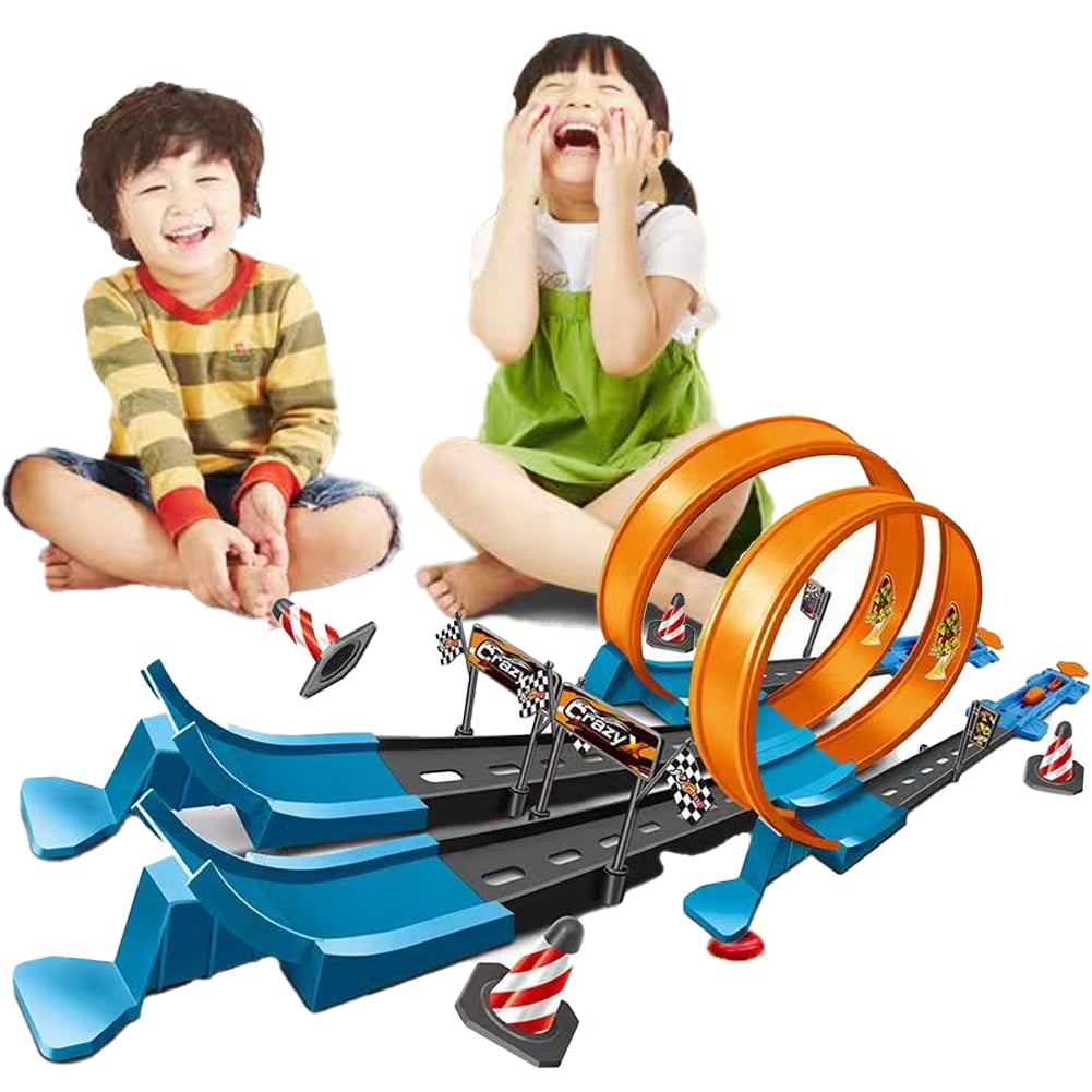 Esaierr Electric Car Race Track Set Toys for Toddler Kids Boys Pinwheel ...