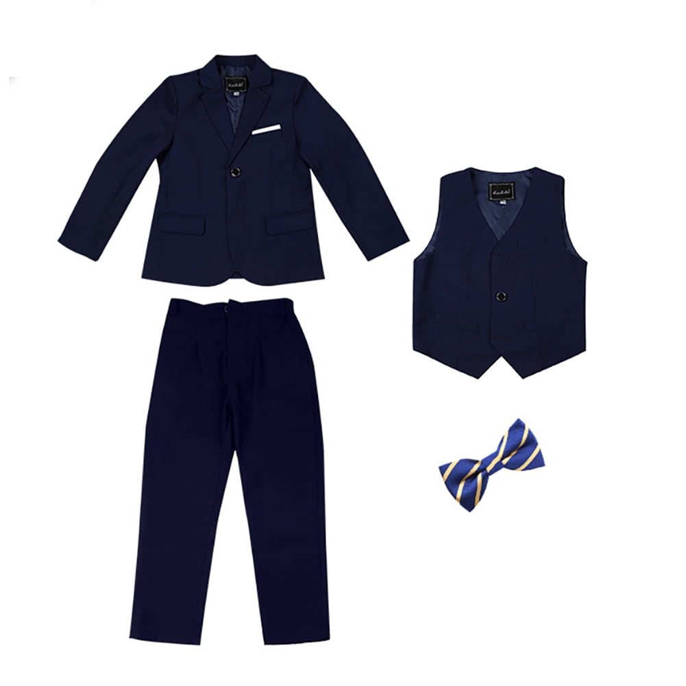 Esaierr Kids 4Pcs Tuxedo Suits for Boys Suit Outfit 5 Piece Set Teen ...