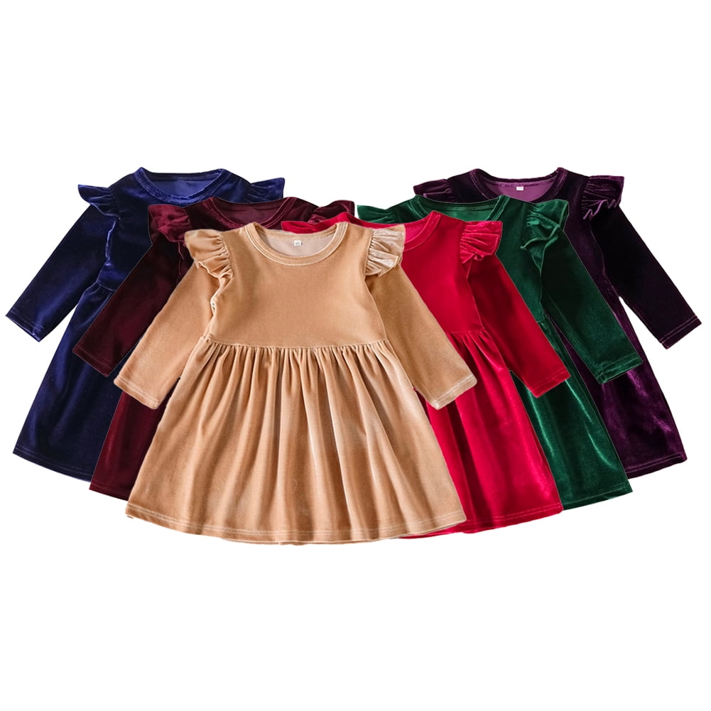Esaierr Kids Baby Kids Baby Fall Winter Velvet Tutu Dress Toddler Girls ...