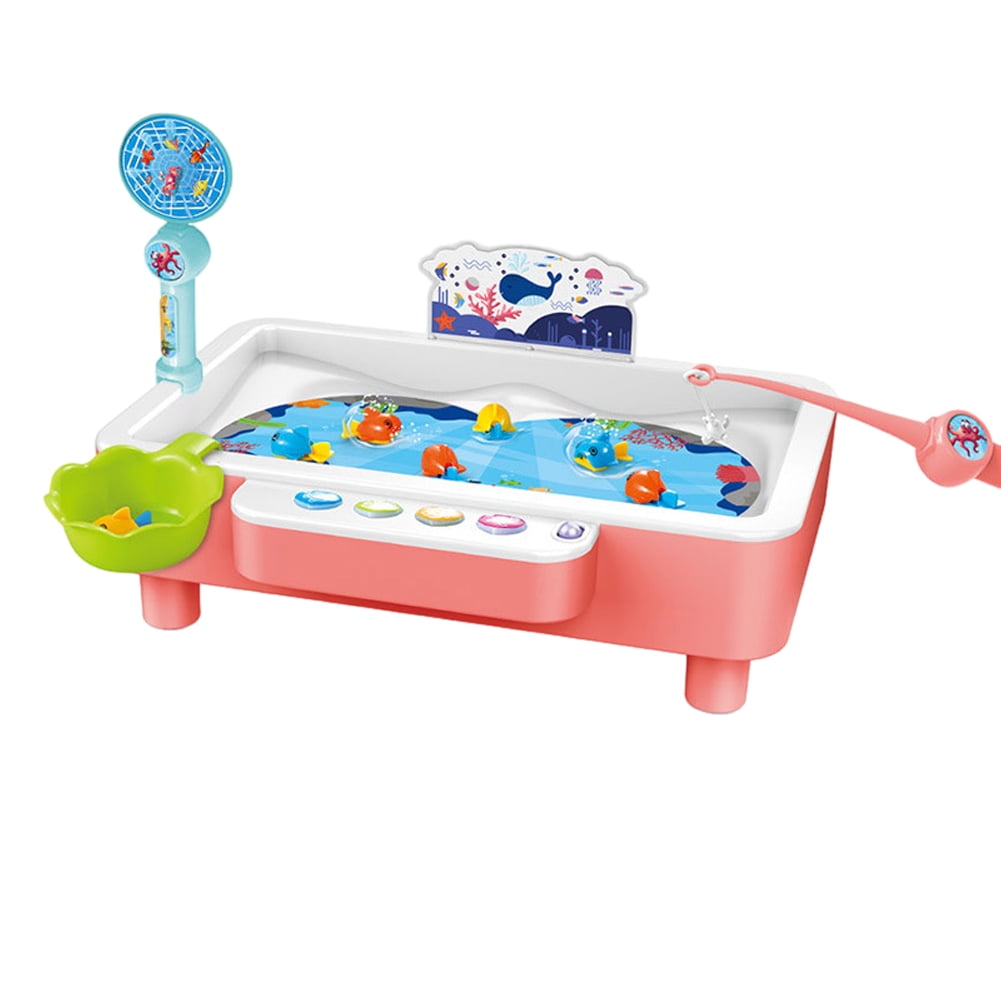 Esaierr Kids Baby Fishing Game Set Small Fish Fishing Rods Motorized ...