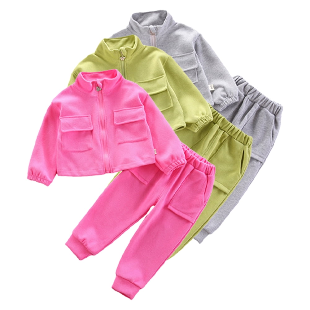 100% Cotton Sweatsuit Kids Sweatsuits Boy's Girl's Hoodie Tracksuit Set ...