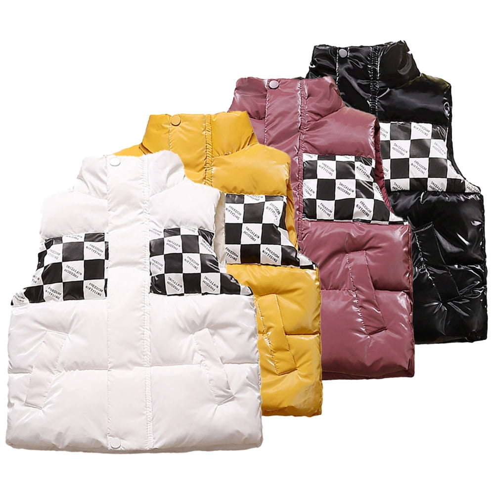 Esaierr Kids Toddler Boys Girls Winter Snow Puffer down Vest Padded Sleeveless Jacket Coats Baby ...