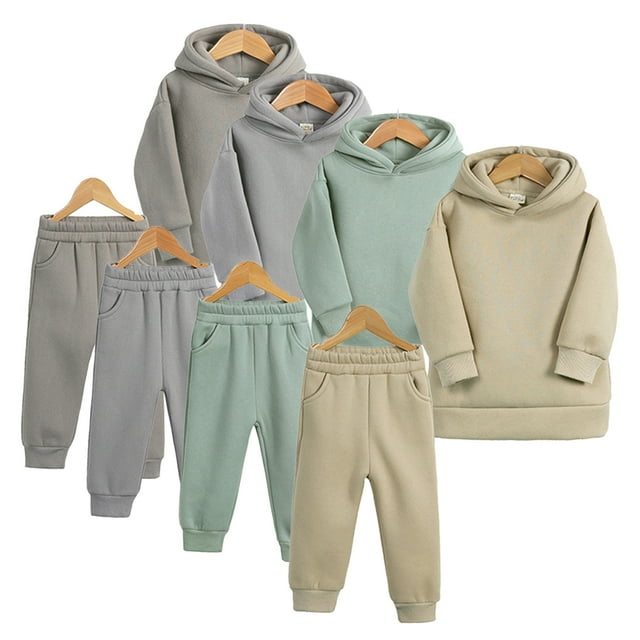 Esaierr Kids Baby Unisex Fleece Hoodies Tracksuit Sweatsuits for Boys ...