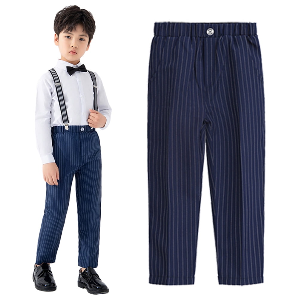 Esaierr Kids Boys Fit Formal Dress Pants Flat Front Slim Slacks for ...