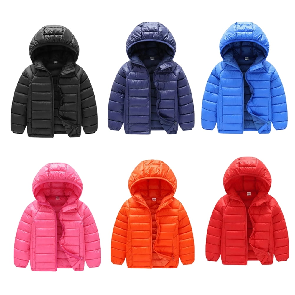 Esaierr Kids Boys Girls Fall Winter down Puffer Jacket Coat Youth Warm Hooded Puffer Outerwear ...