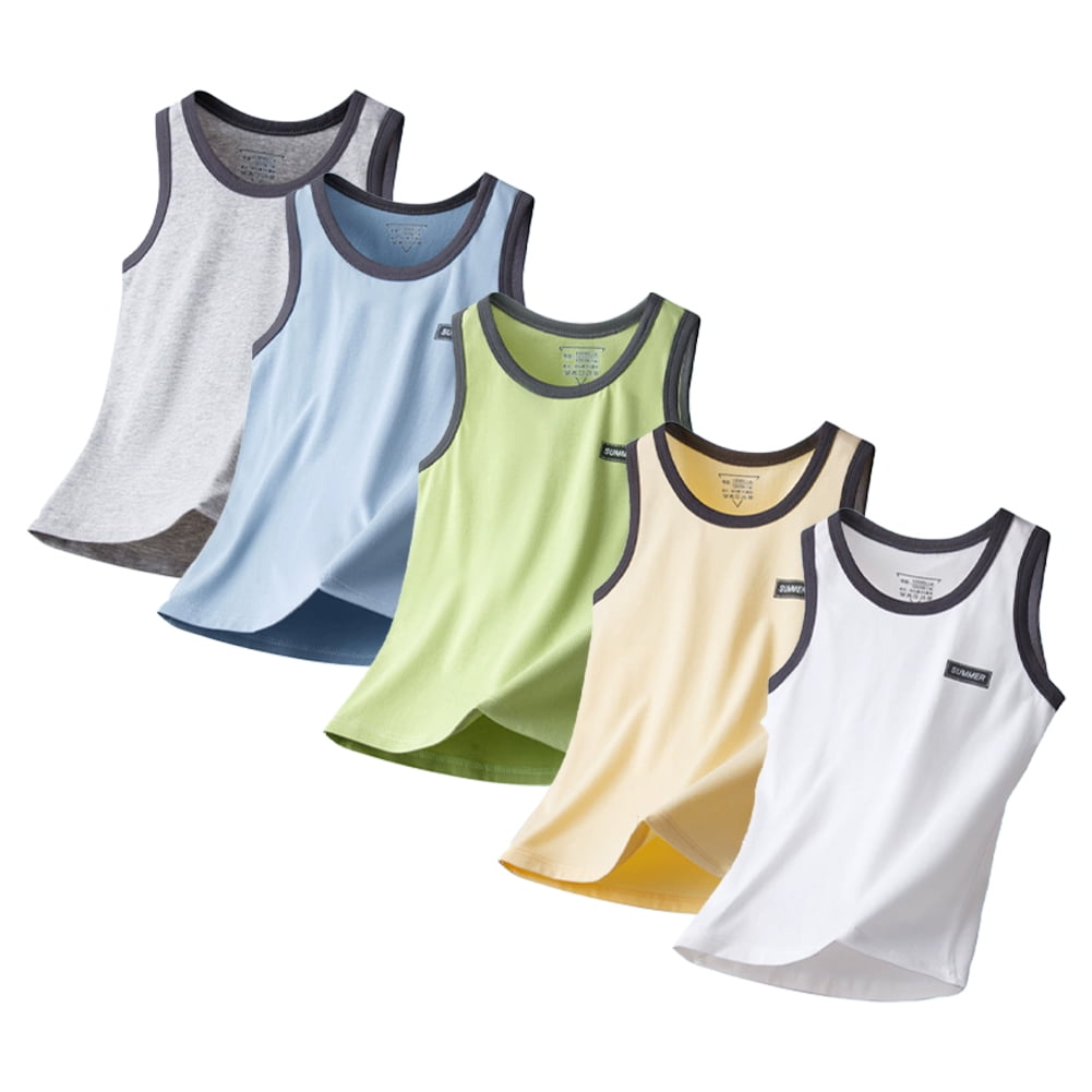 Esaierr Kids Boys Tank Leisure Sleeveless Waistcoat for Teen Summertime ...