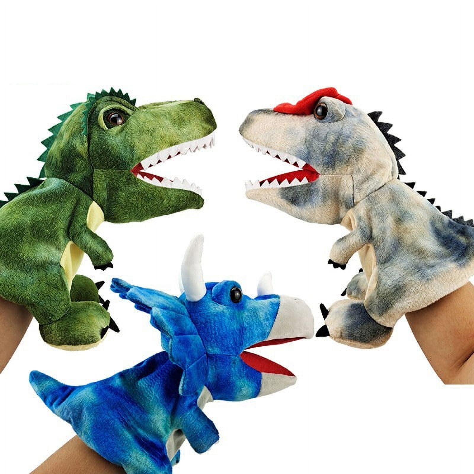 Esaierr Kids Dinosaur Hand Puppet Toys Baby Hand Puppets Toys Soft ...
