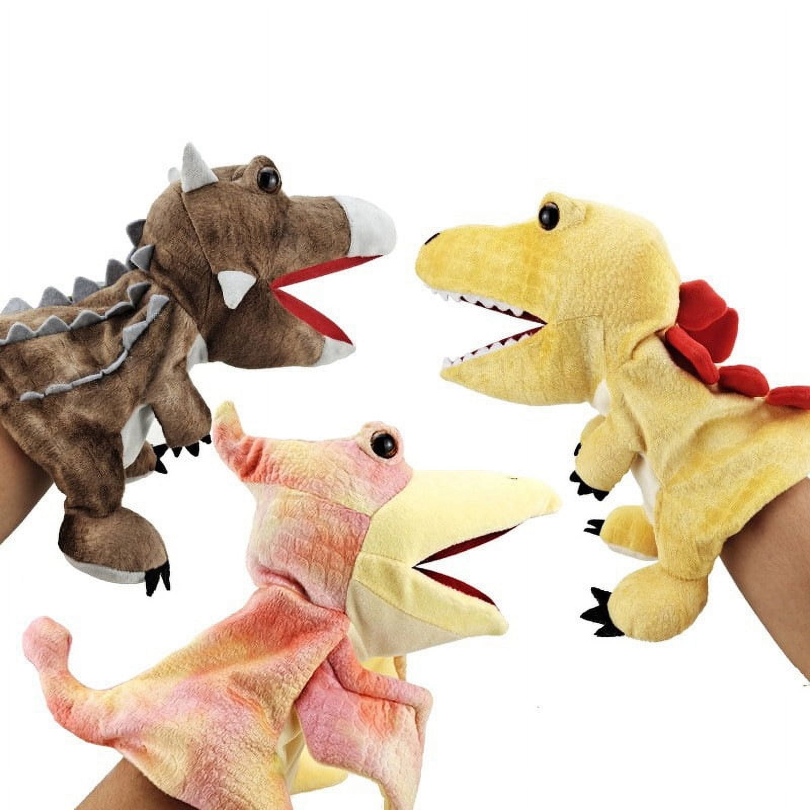 Esaierr Kids Dinosaur Hand Puppet Toys Baby Hand Puppets Toys Soft ...