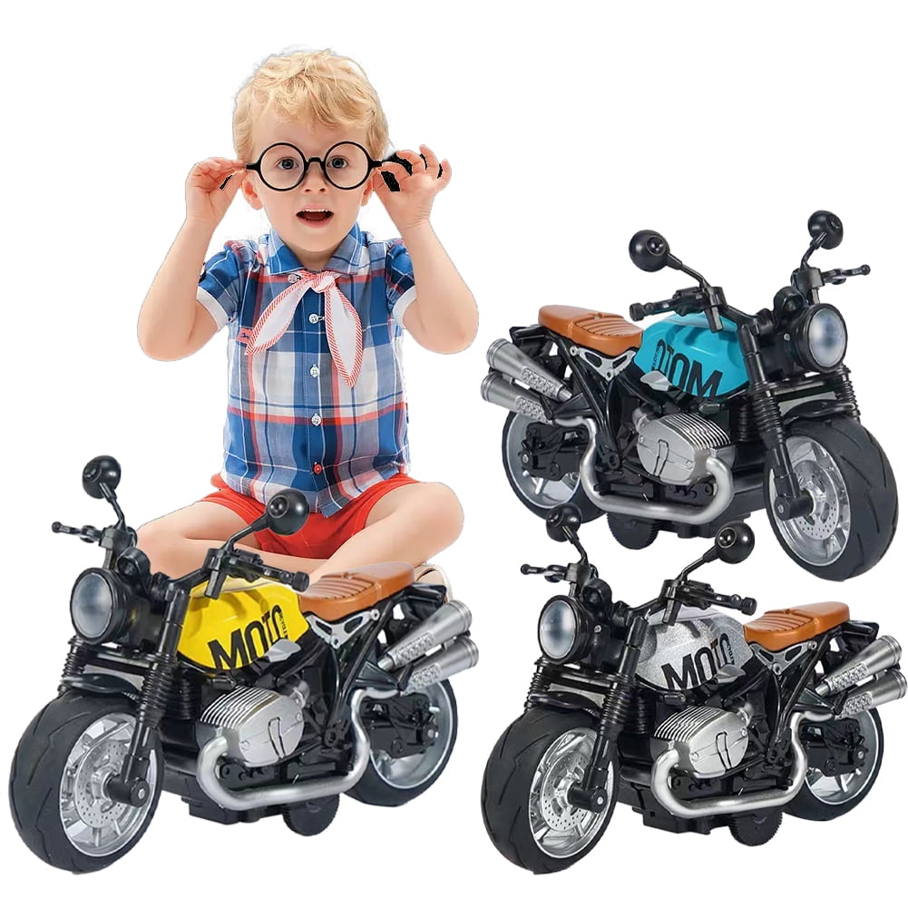 Esaierr Kids Motorcycle Toys Toddler Inertia Motorcycle Racing Car Toys ...