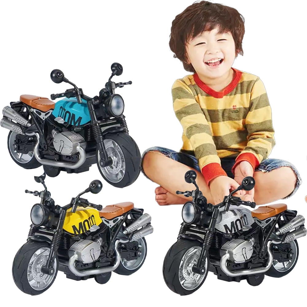 Esaierr Kids Motorcycle Toys Toddler Inertia Motorcycle Racing Car Toys ...