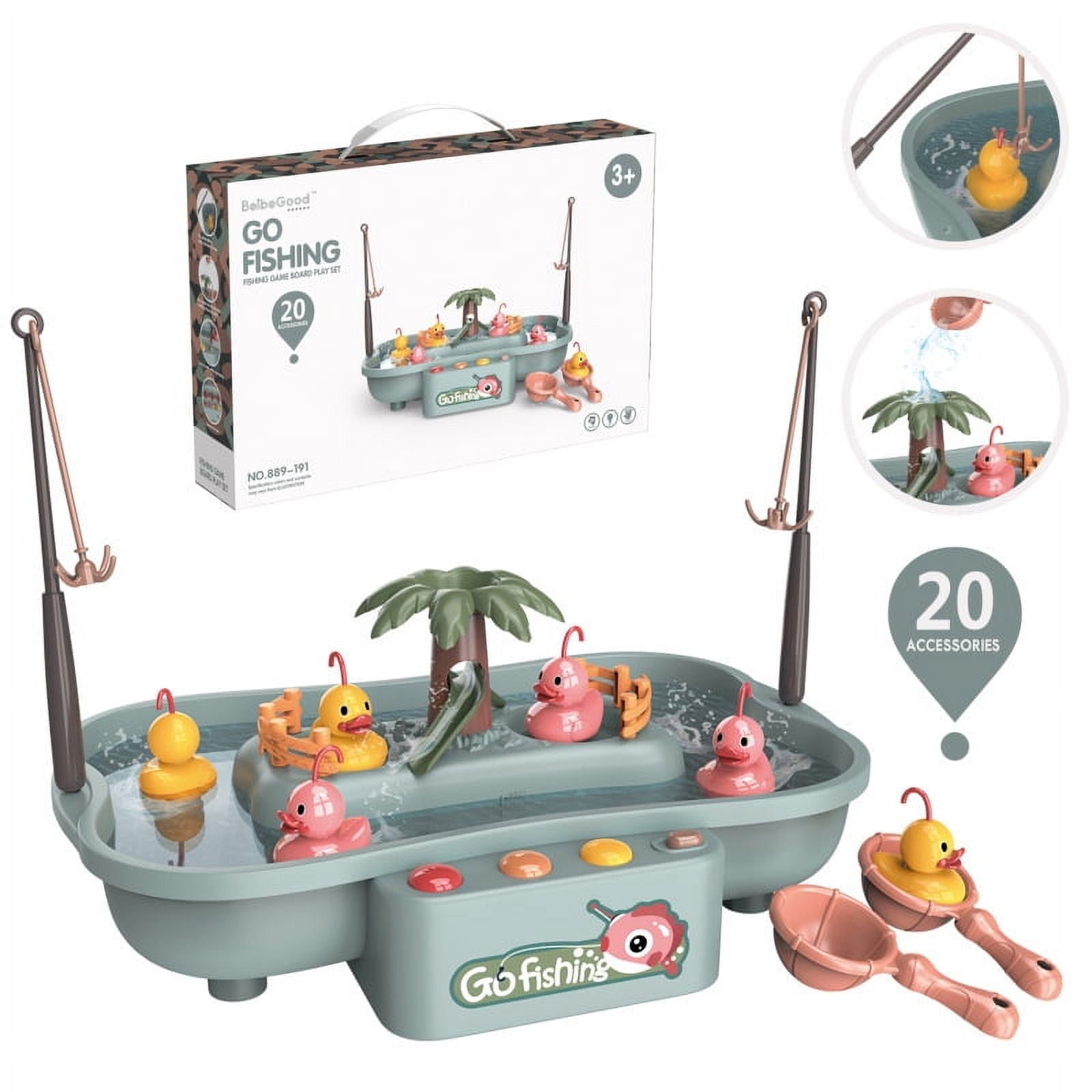 Esaierr Kids Toddler Fishing Toys Bathtub Pool Playset Fishing Pole ...